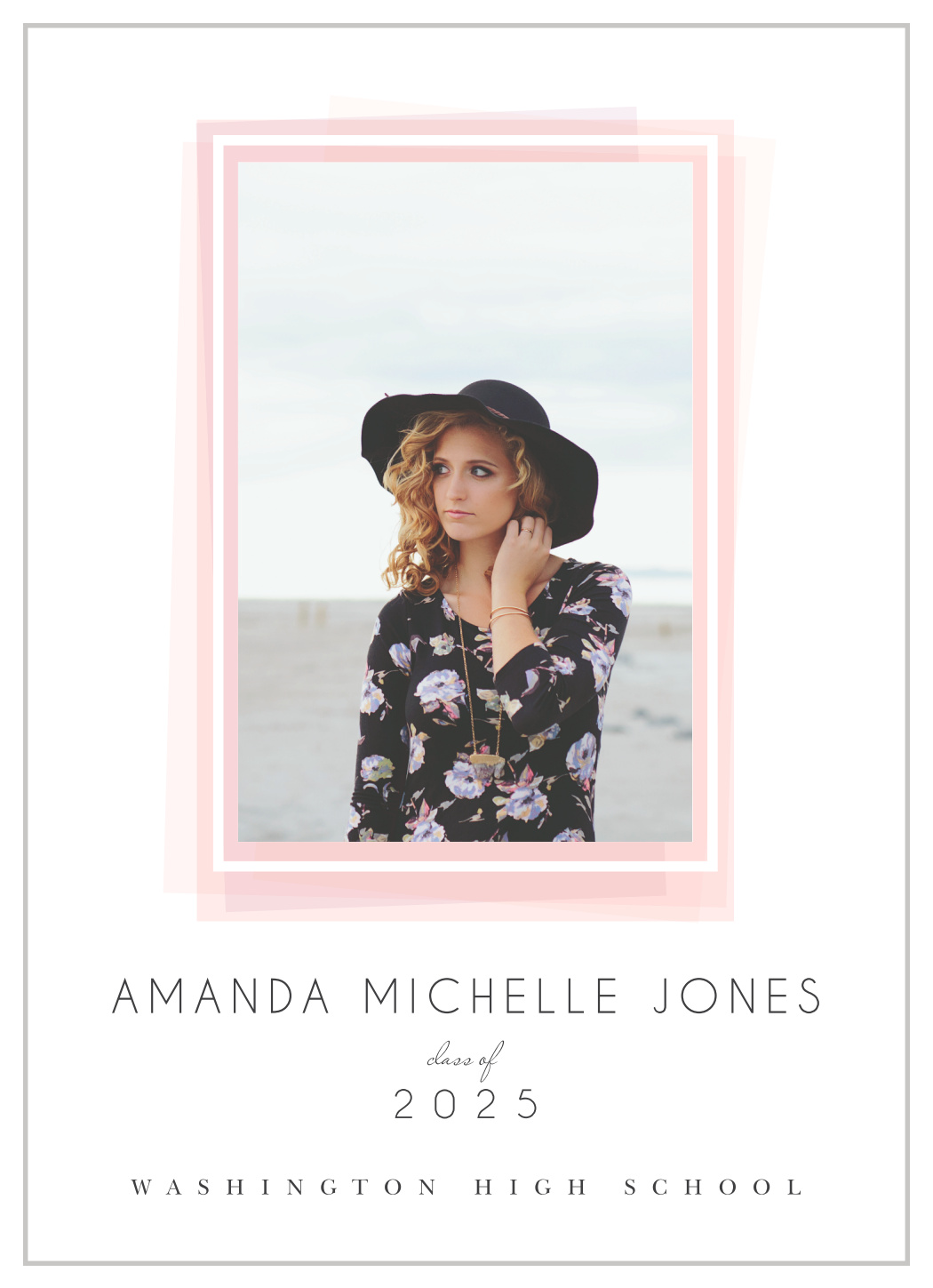 Layered Color Graduation Announcements by Basic Invite