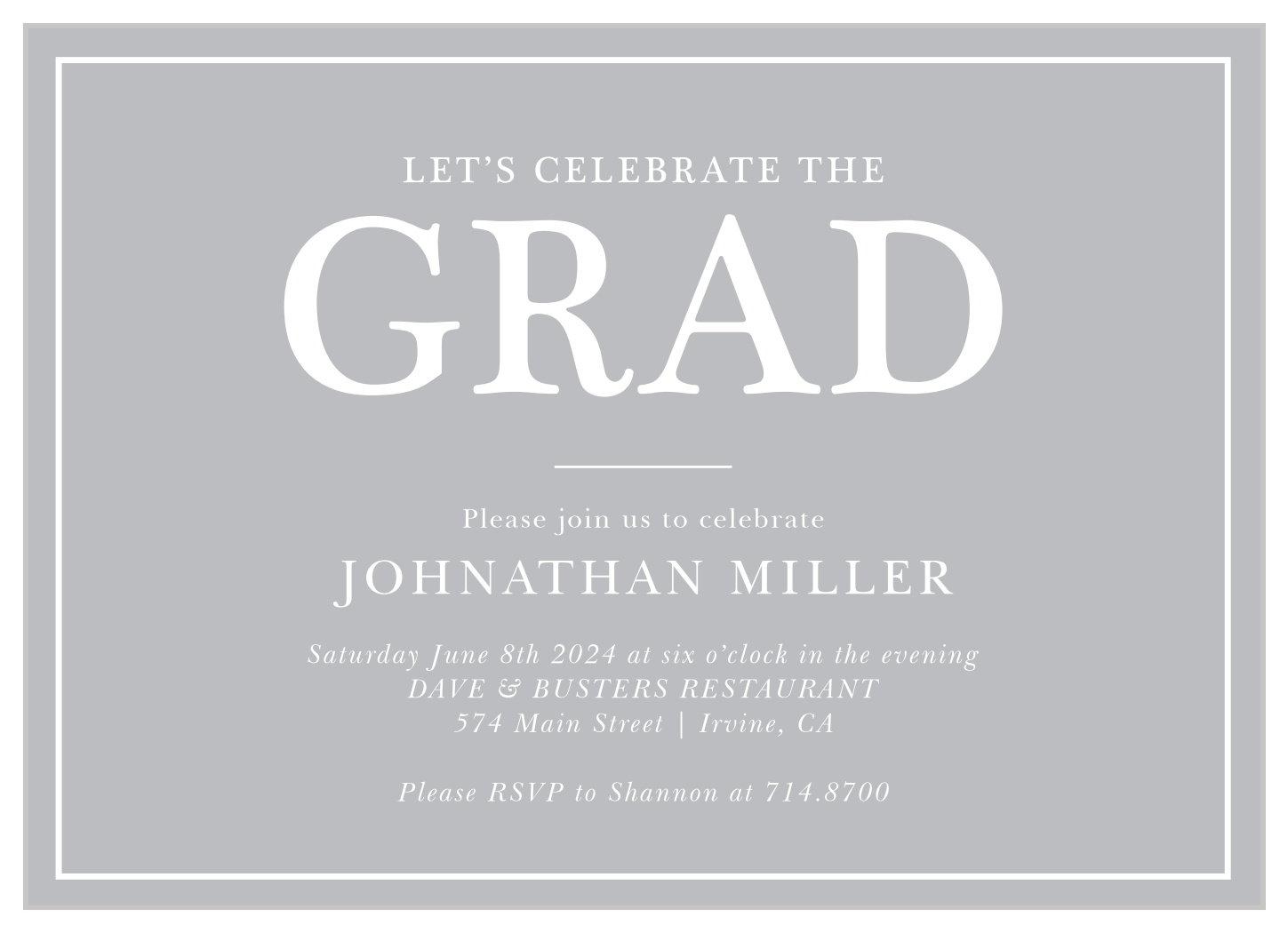 Silver Tassel Graduation Invitations by Basic Invite