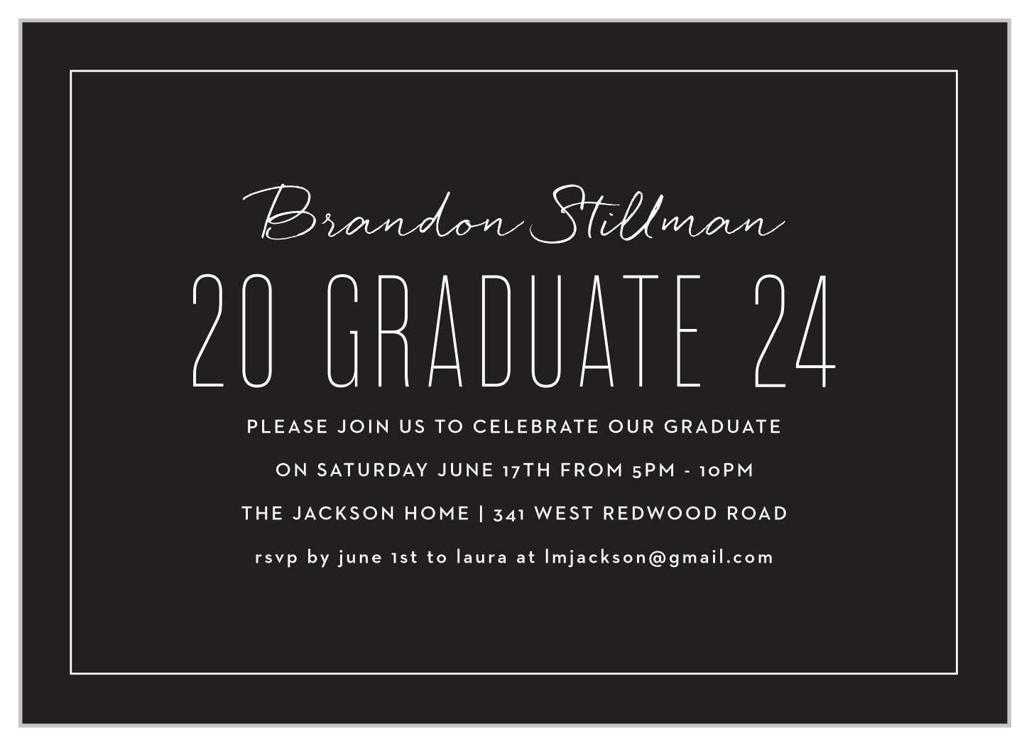 Simple Year Graduation Invitations by Basic Invite