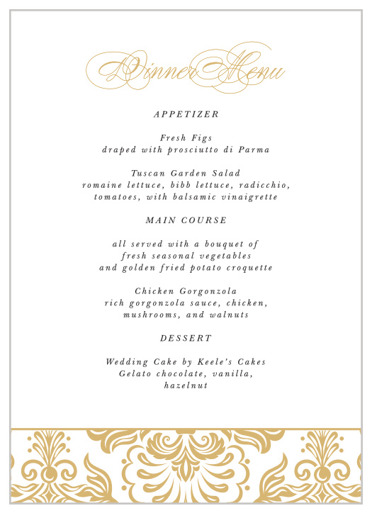 Elegant Damask Wedding Programs by Basic Invite