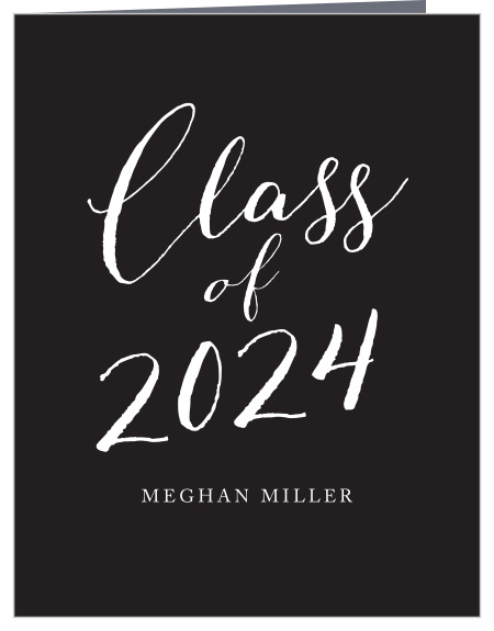 Scripted Grad Graduation Invitations by Basic Invite
