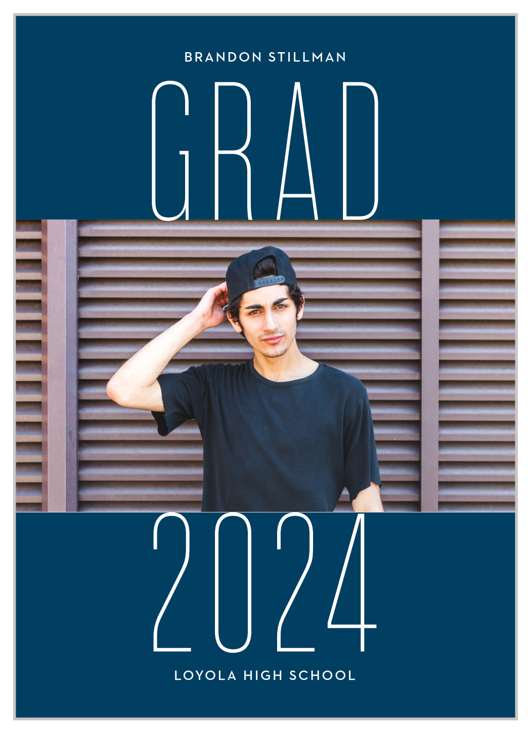 Contemporary Grad Graduation Announcements by Basic Invite