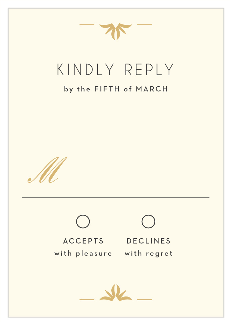 MaeMae's Beverly Wedding Response Cards by Basic Invite