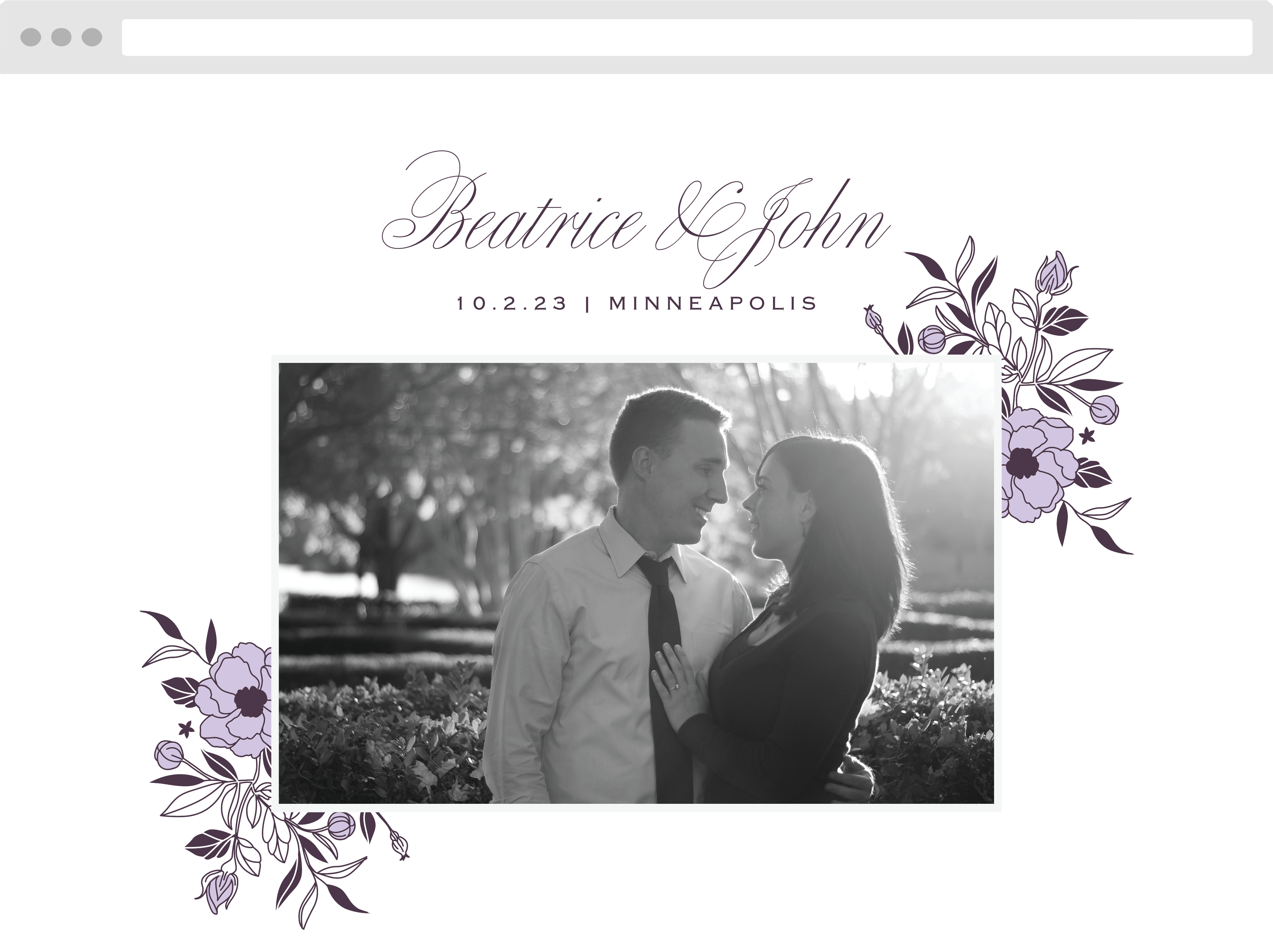 MaeMae's Midge Wedding Website by Basic Invite