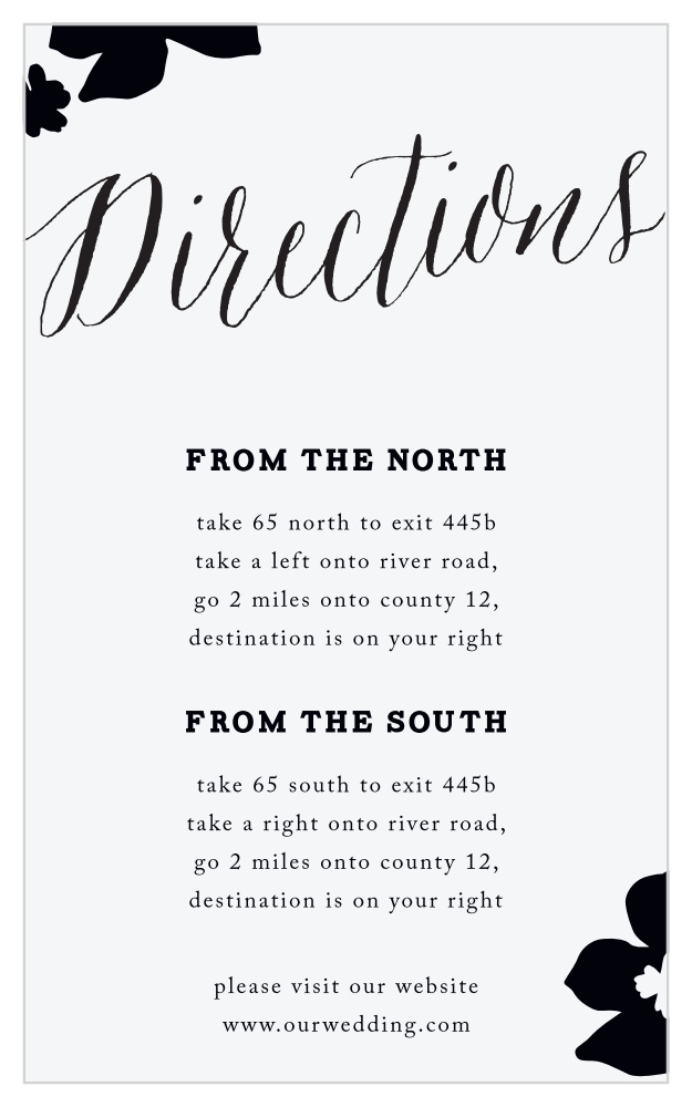 MaeMae's Jett Direction Cards by Basic Invite