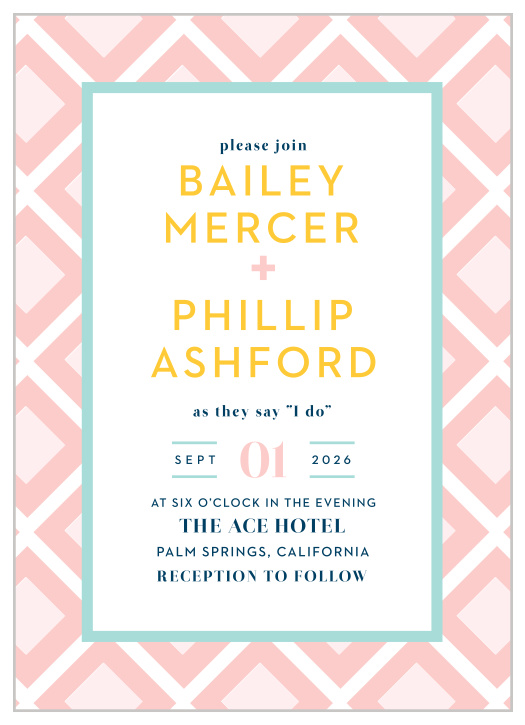 Colorful Wedding Invitations - Match Your Color & Style Free!