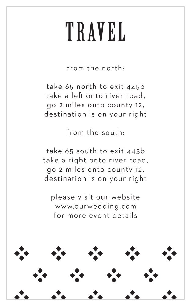 MaeMae's Billingsworth Direction Cards by Basic Invite