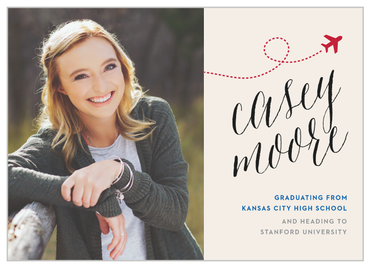 Bon Voyage Graduation Thank You Cards by Basic Invite