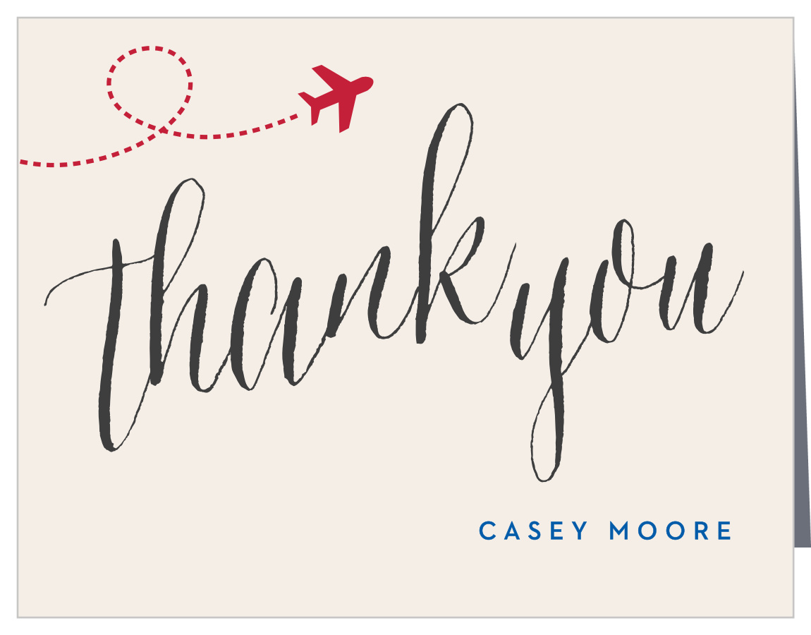 Bon Voyage Graduation Thank You Cards by Basic Invite