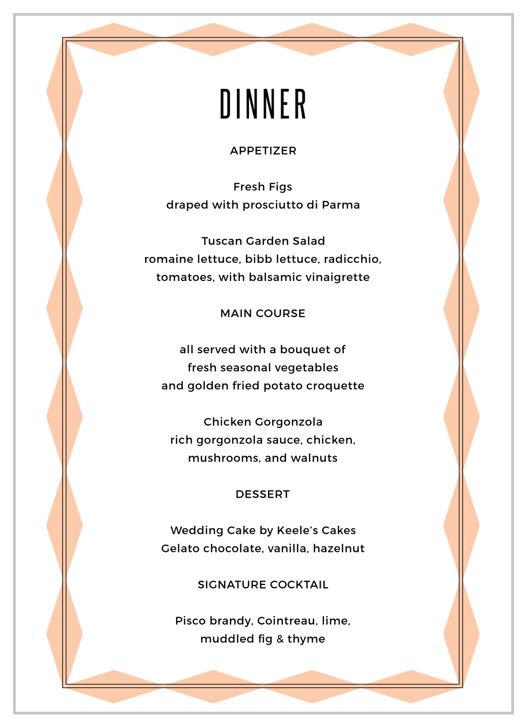 MaeMae's Ralph Wedding Menus by Basic Invite