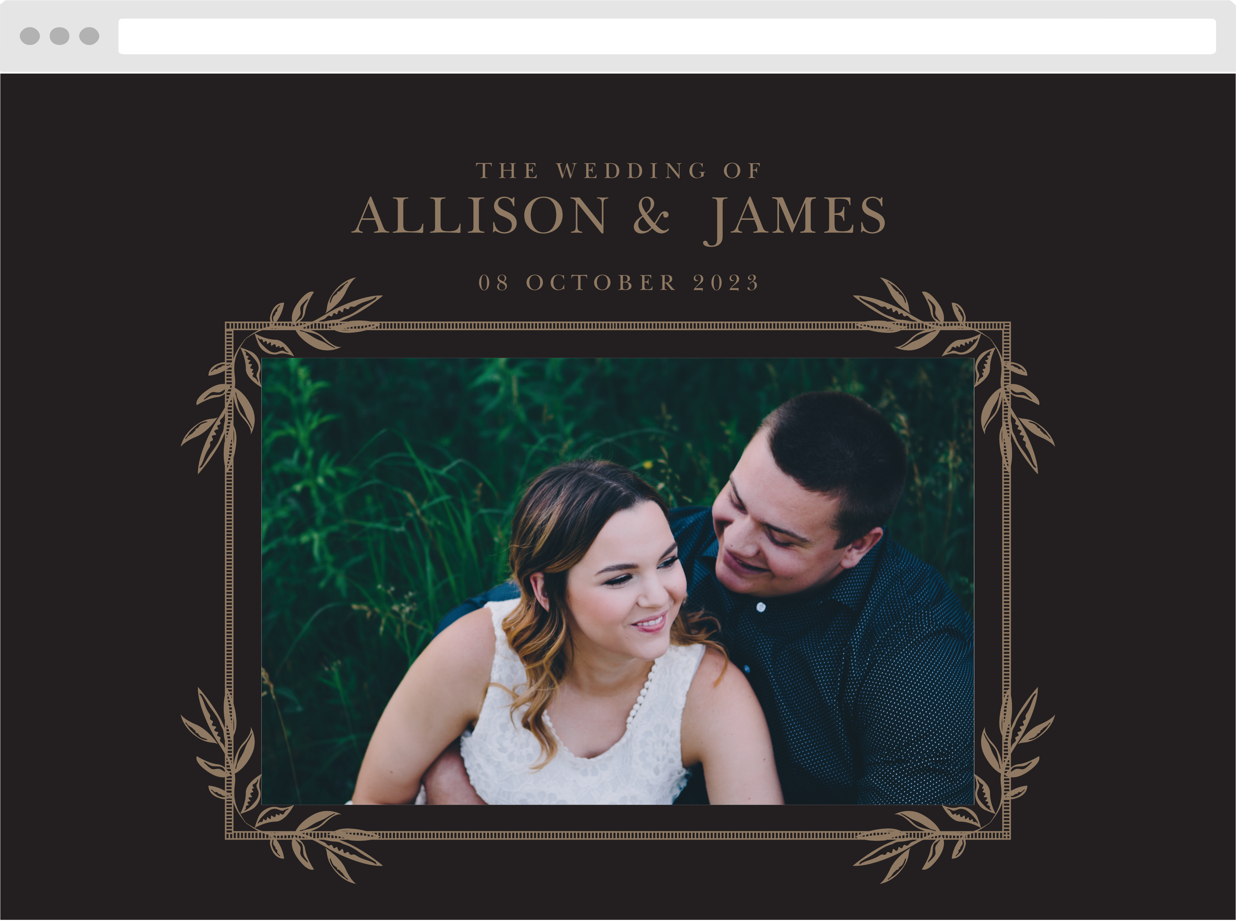 MaeMae's Eden Wedding Website by Basic Invite