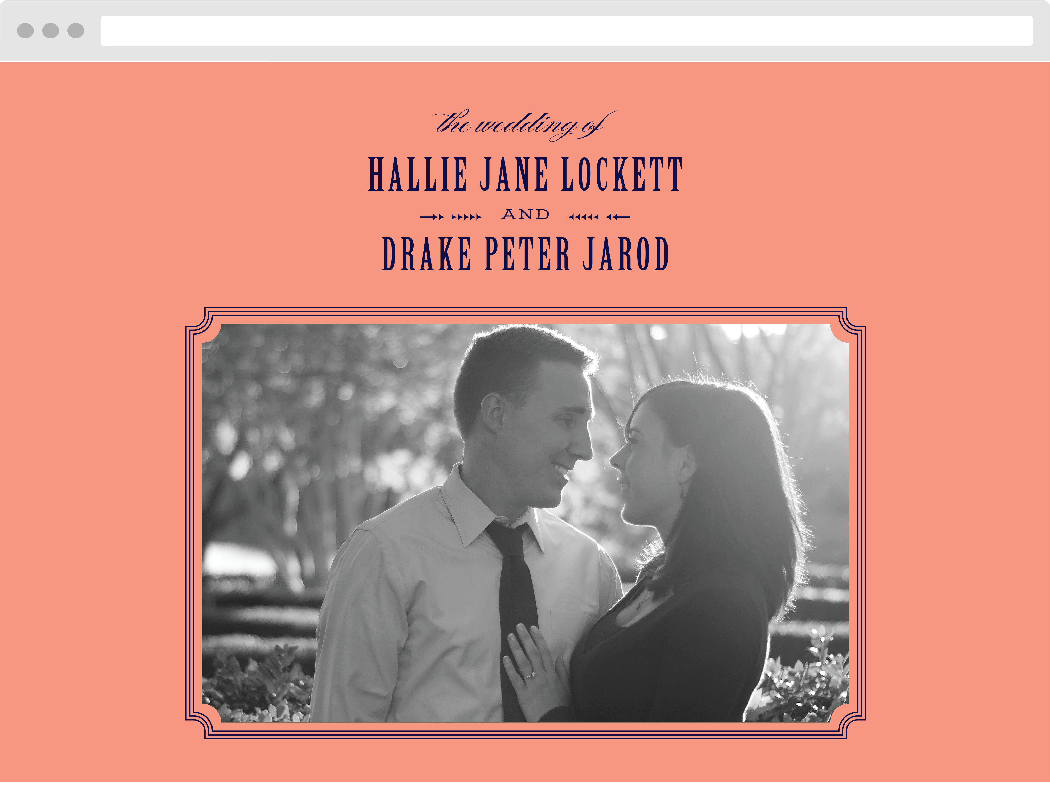 MaeMae's Drake Wedding Website by Basic Invite