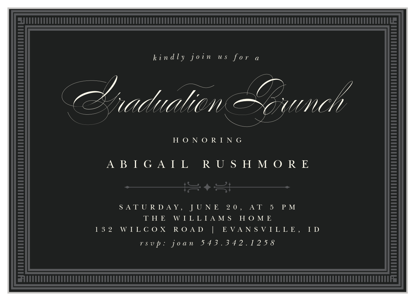 Diploma Brunch Graduation Invitations by Basic Invite