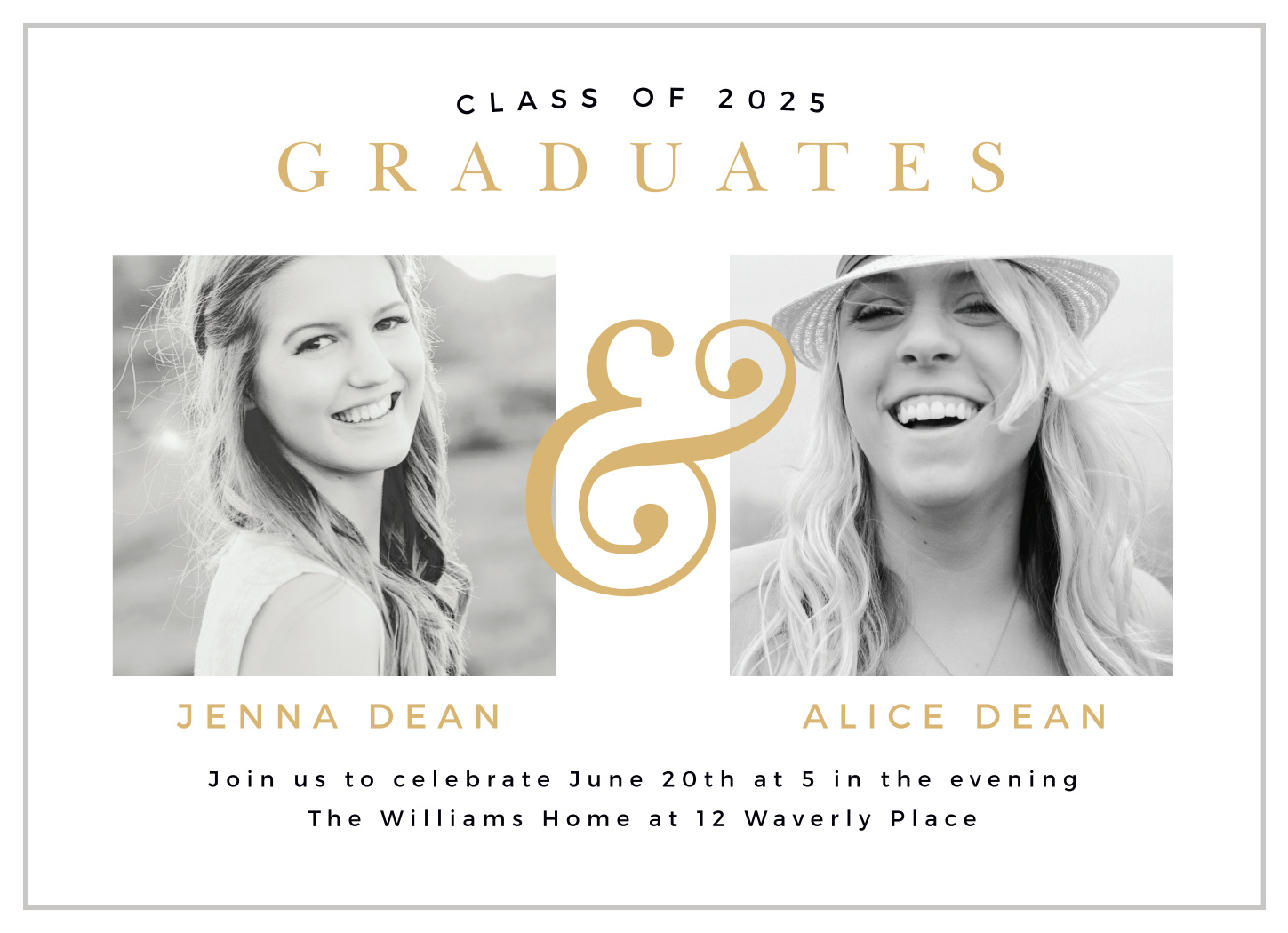 Dual Graduation Party Invitations