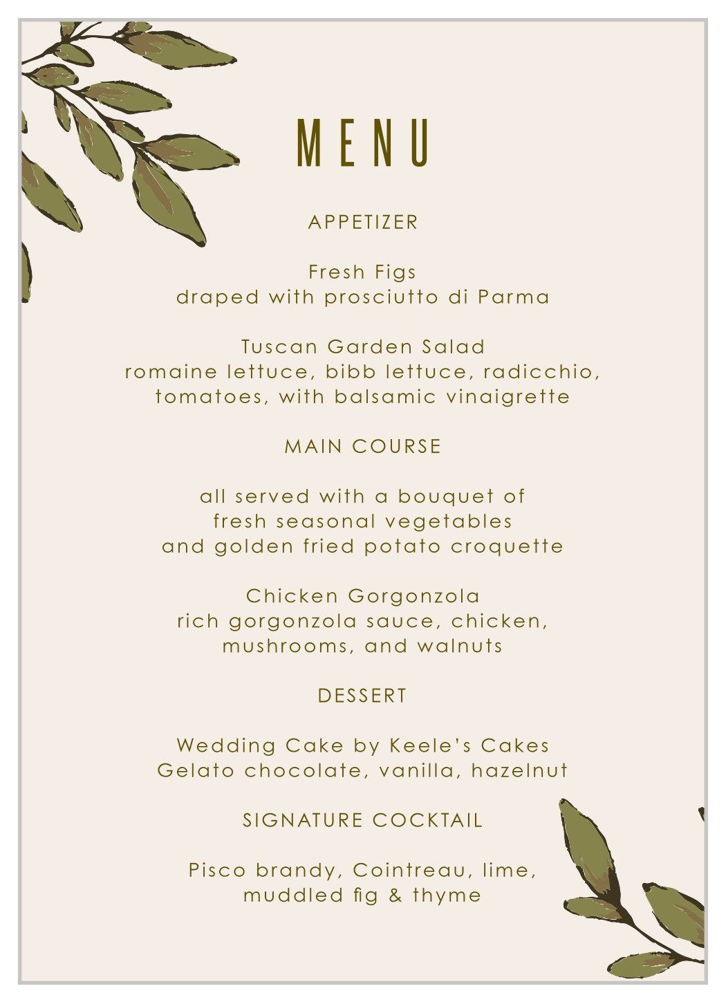 Whimsical Wonderland Wedding Menus by Basic Invite