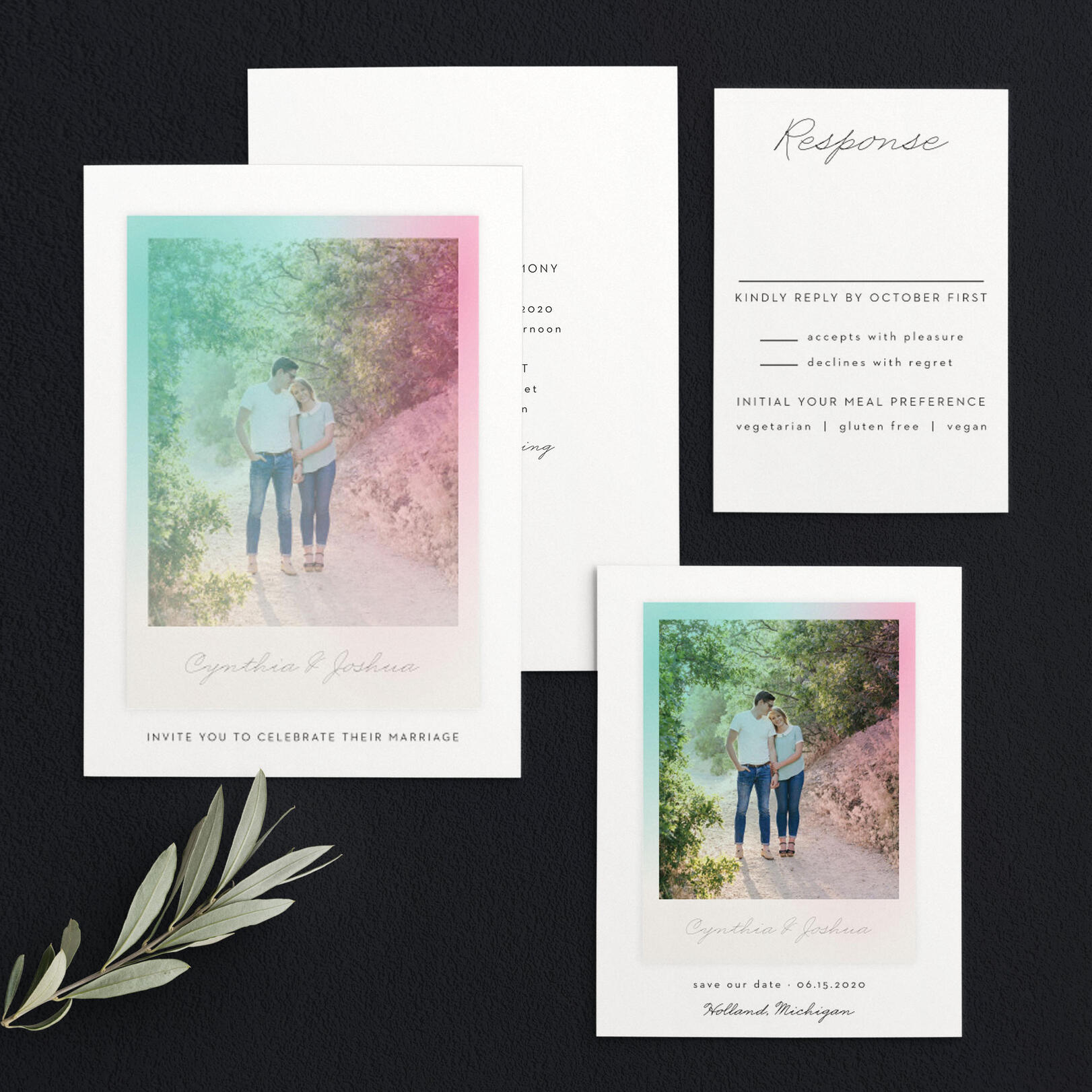 Polarized Allure Response Cards by Basic Invite