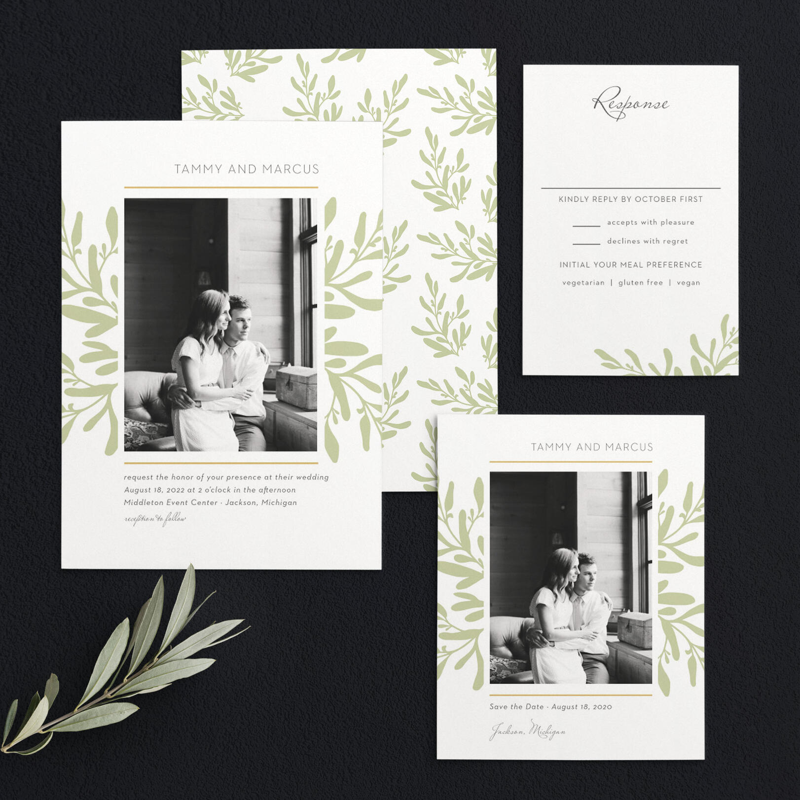 Fern Flock Wedding Invitations by Basic Invite
