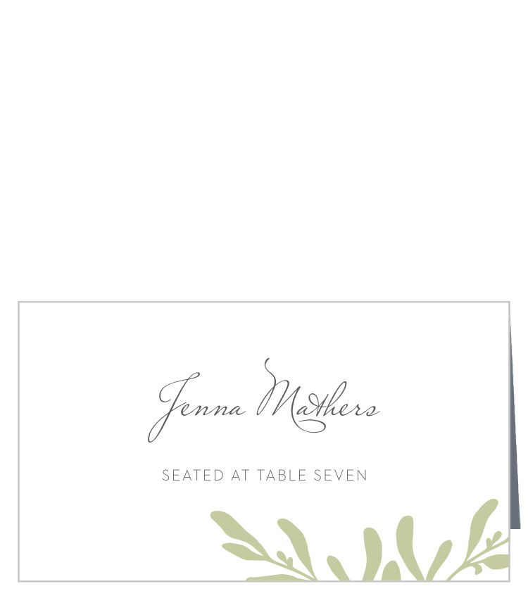 Fern Flock Wedding Place Cards by Basic Invite