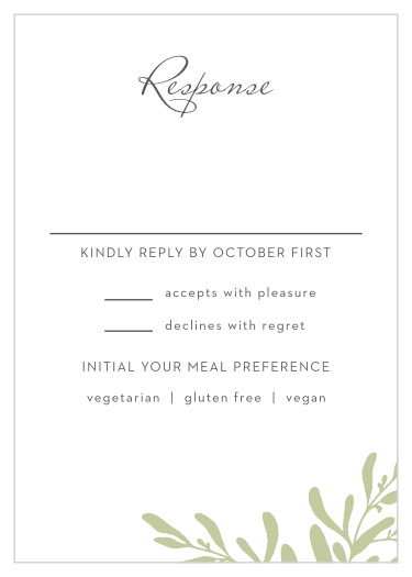 Fern Flock Wedding Registry Cards by Basic Invite