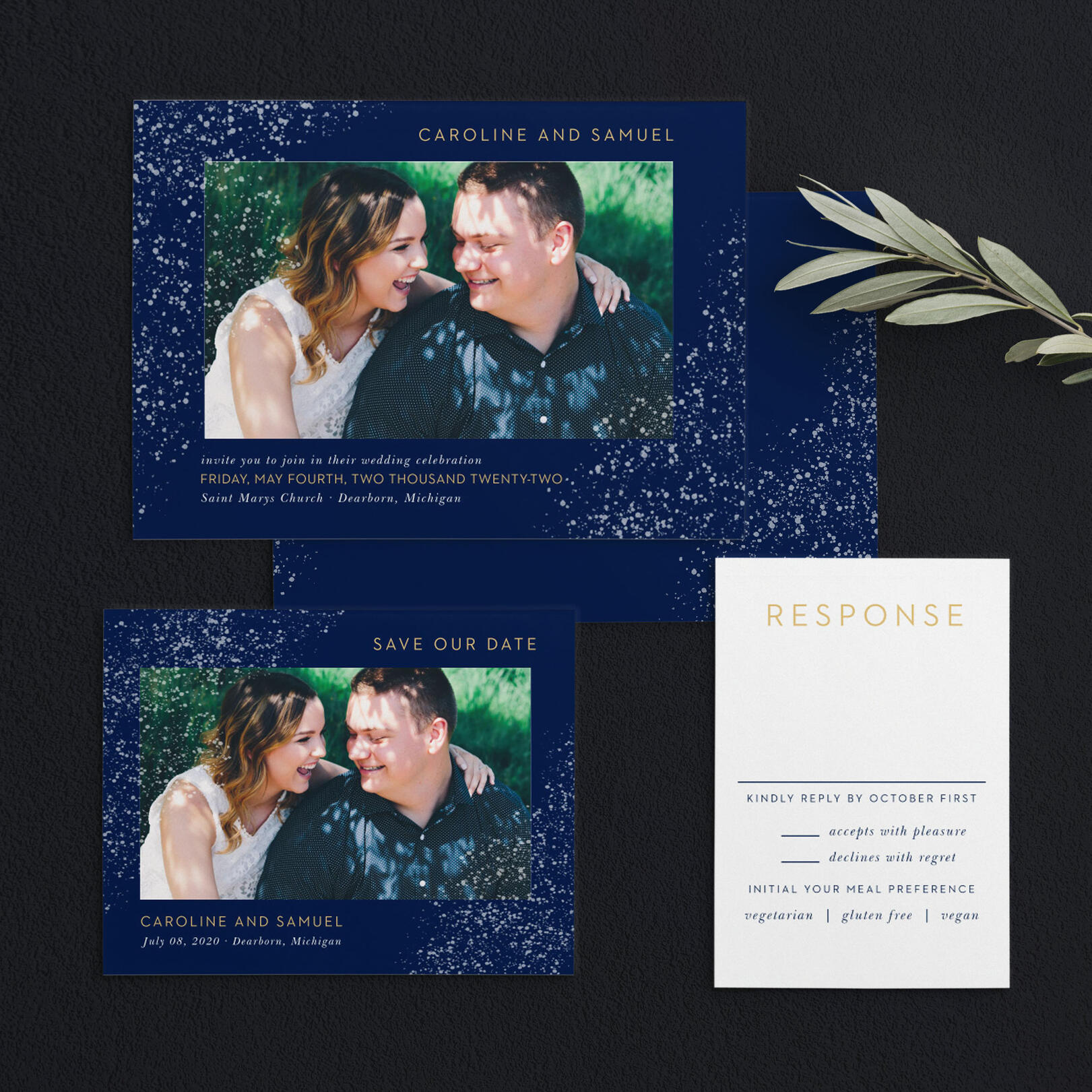 Strong Steel Wedding Invitations by Basic Invite