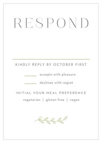 Leafy Accents Wedding Invitations by Basic Invite