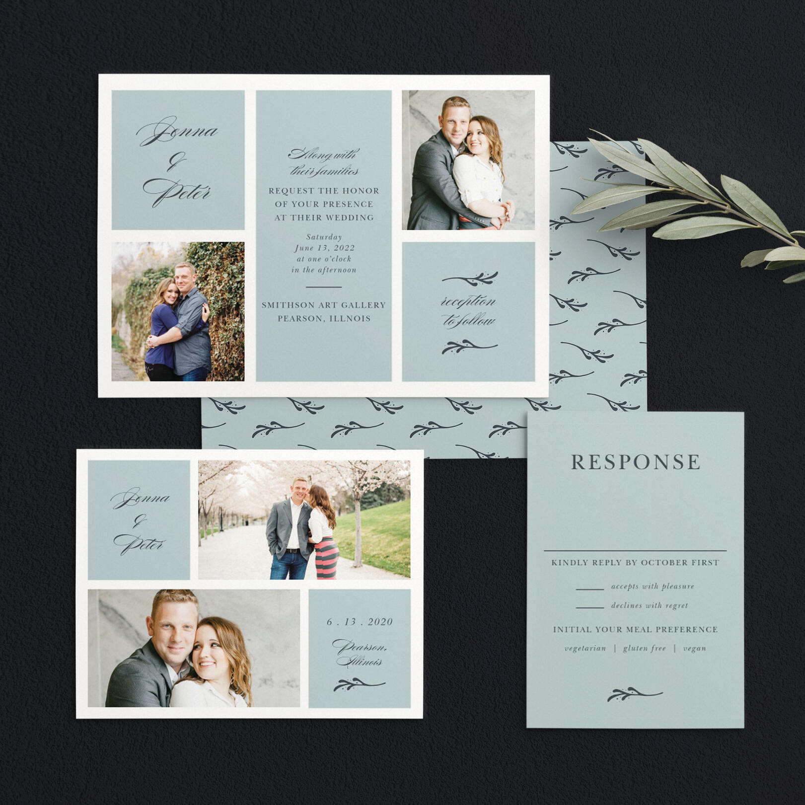 Entwined Blocks Wedding Invitations by Basic Invite