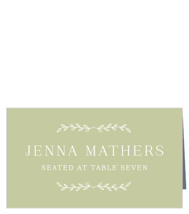 Leafy Accents Wedding Menus by Basic Invite