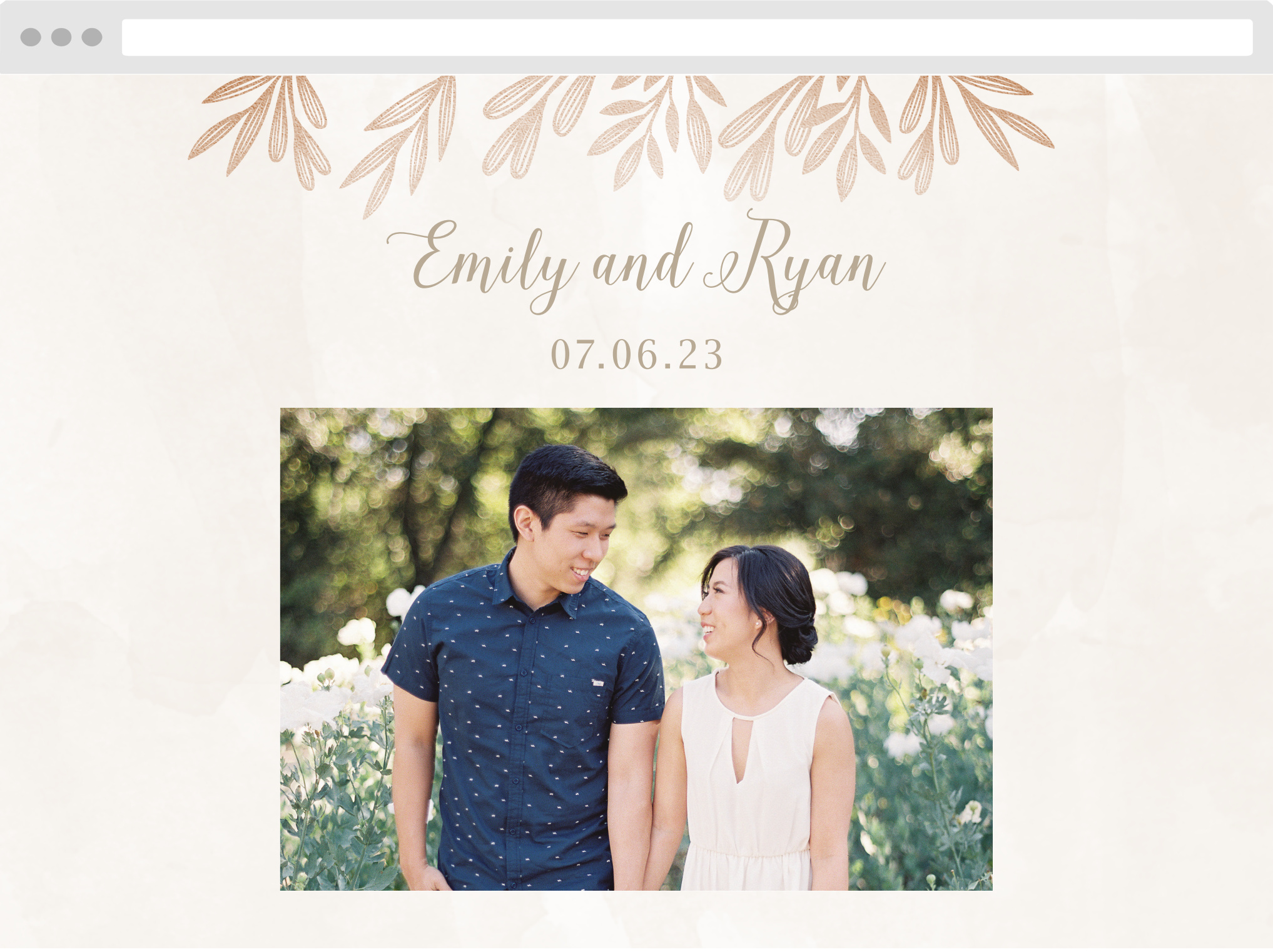 Hexagon Botanicals Wedding Invitations by Basic Invite