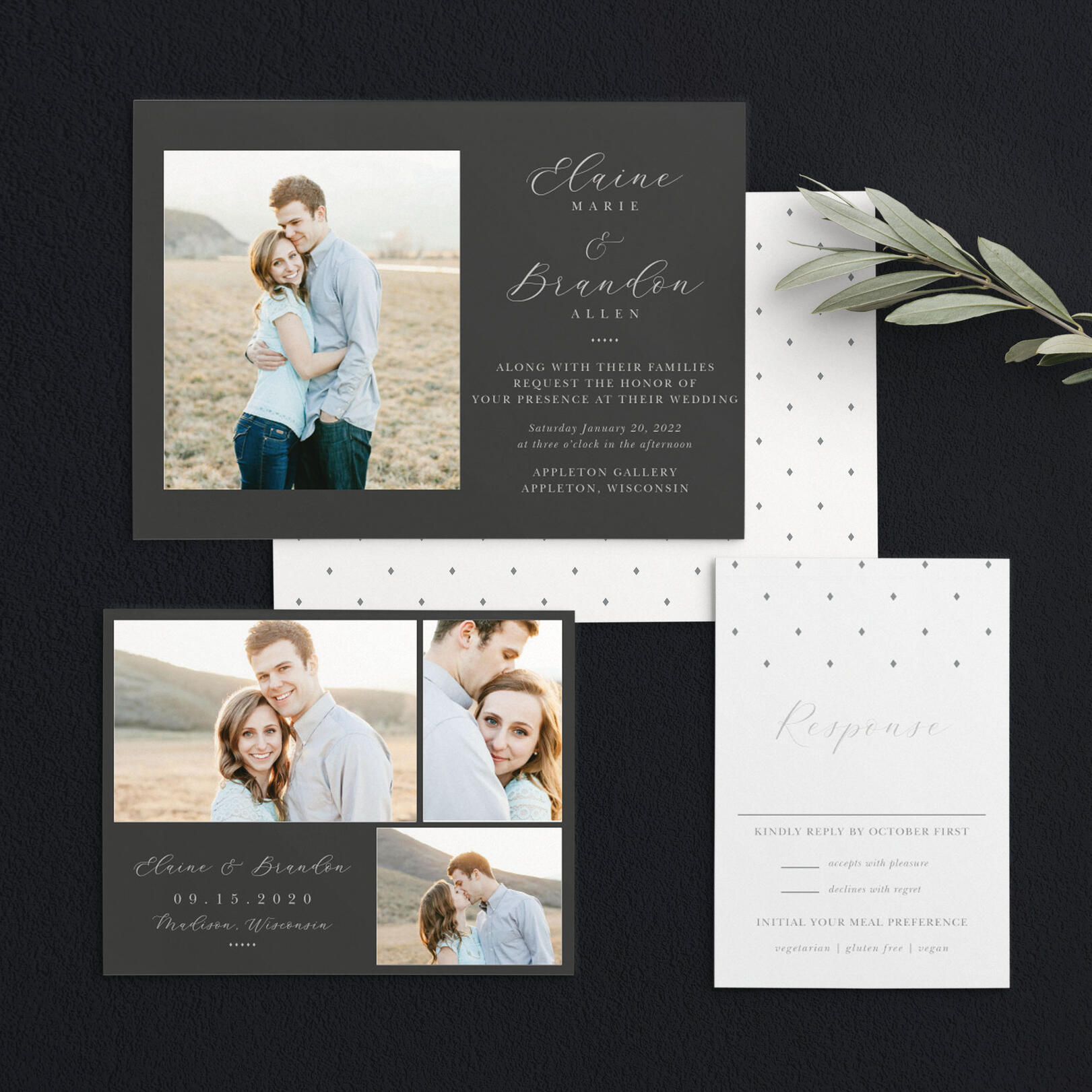 Matilda Dots Wedding Invitations by Basic Invite