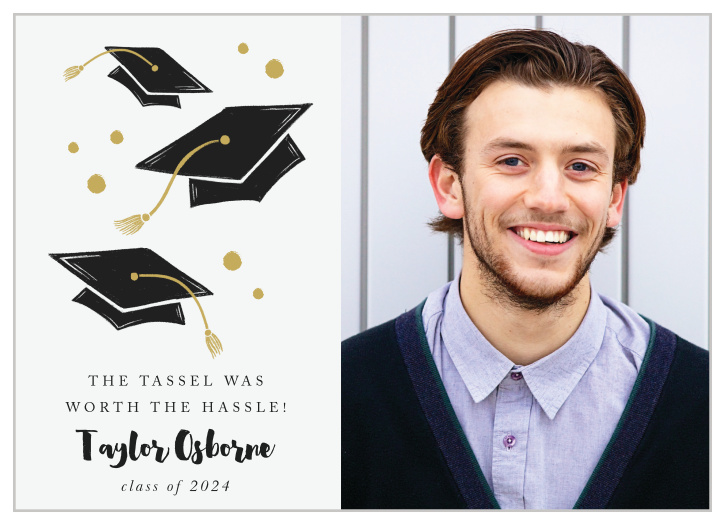 Golden Tassel Graduation Invitations by BasicInvite.com
