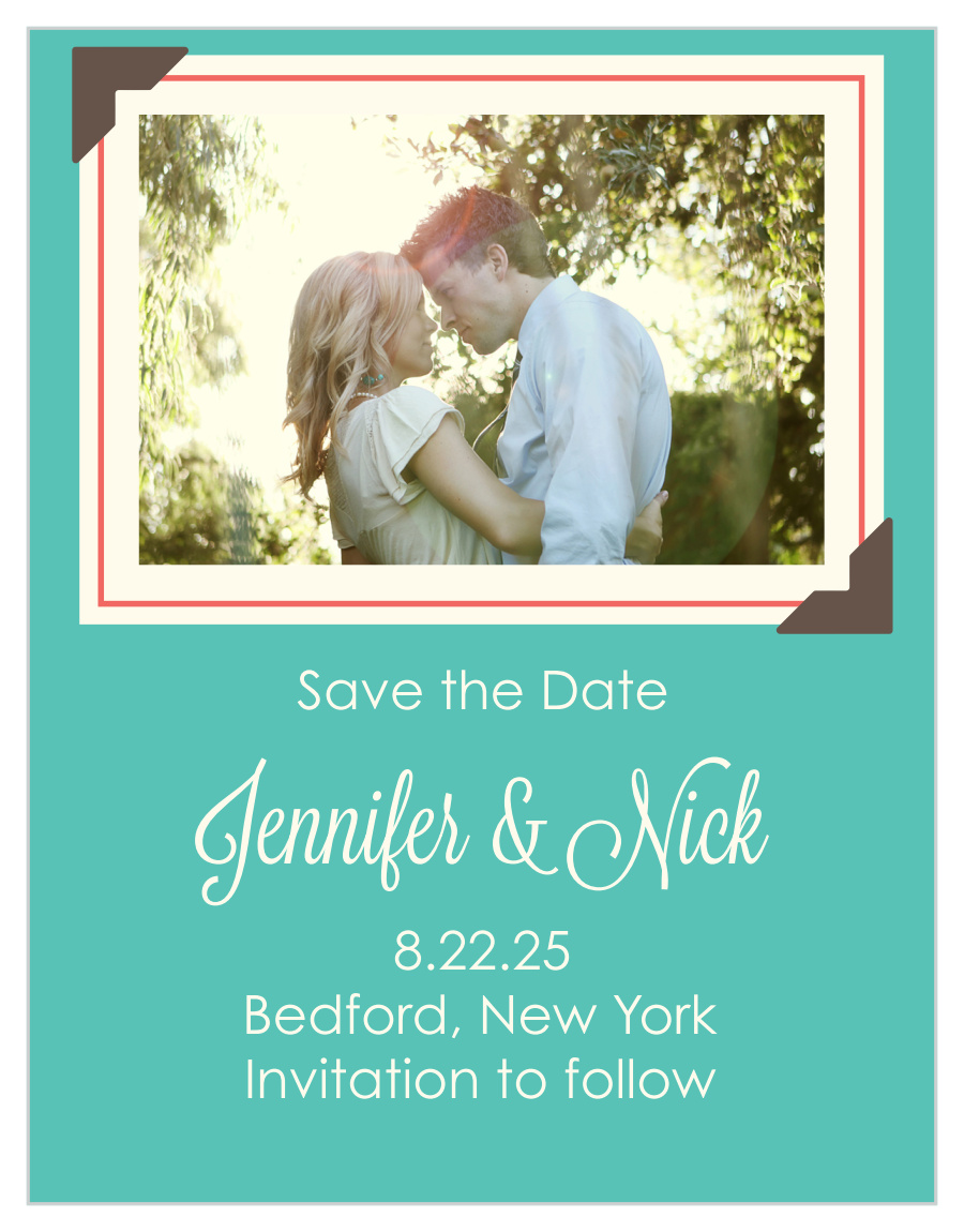 Timeless Plaid Scrapbook Save the Date Cards by Basic Invite