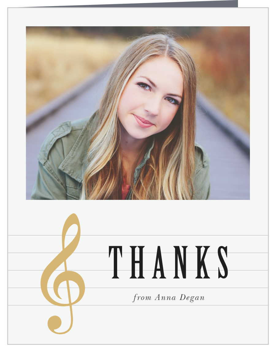 Musical Graduate Graduation Thank You Cards by Basic Invite