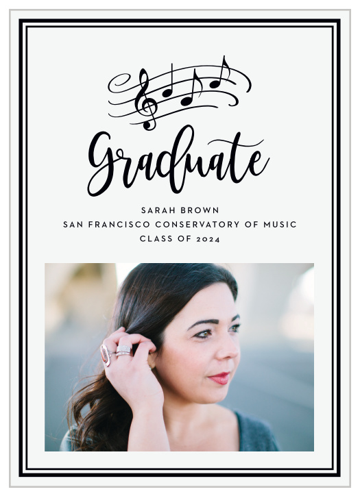 Music Graduation Announcements & Invitations - Match Your Color & Style ...
