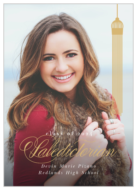 Valedictorian Graduation Announcements & Invitations - Match Your Color ...