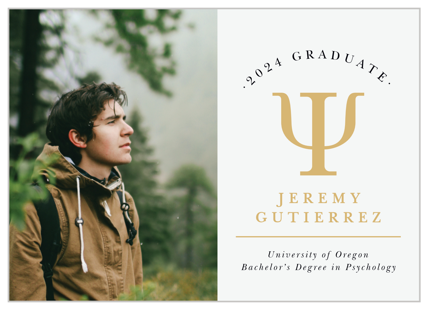 Psychology Grad Graduation Announcements by Basic Invite