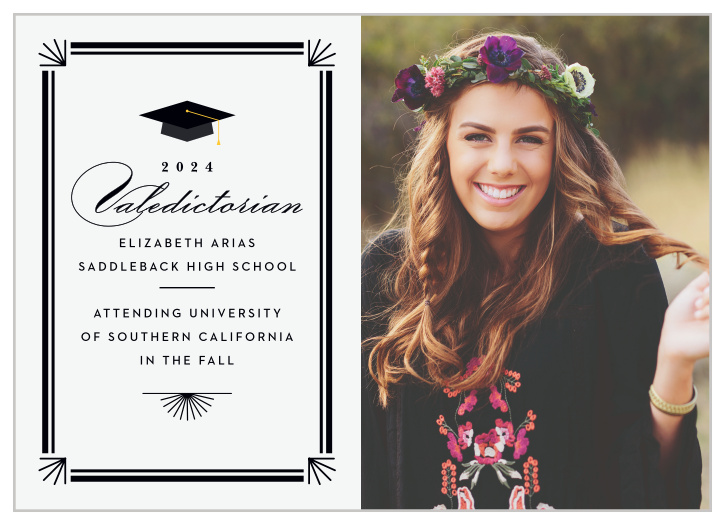 Valedictorian Graduation Announcements & Invitations - Match Your Color ...