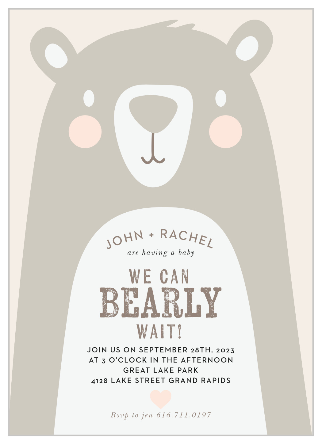Bearly Wait Baby Shower Invitations by Basic Invite
