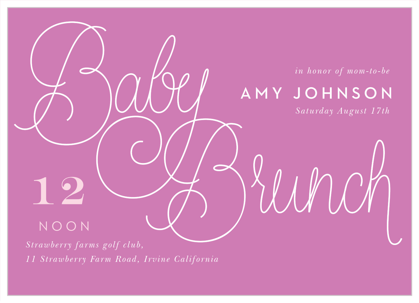 Brunch Bites Baby Shower Invitations by Basic Invite