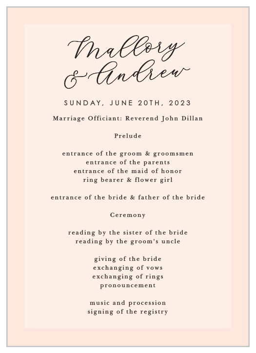 Lovely Photo Wedding Menus by Basic Invite