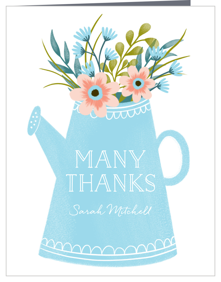 Watering Pail Baby Shower Thank You Cards by Basic Invite