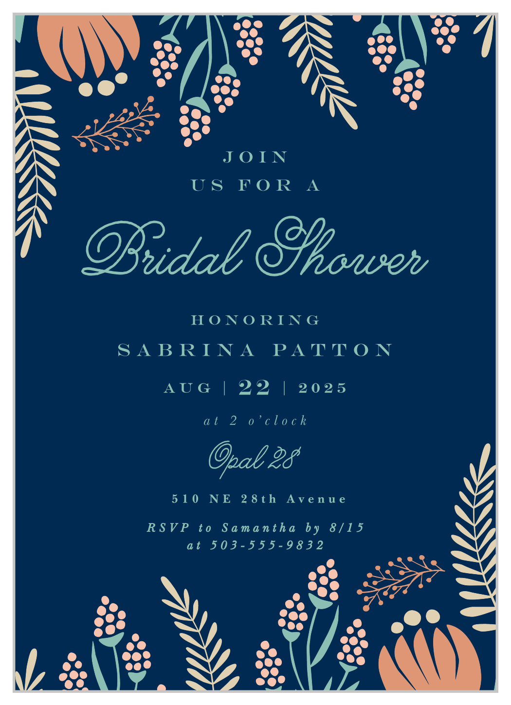 Spring Garden Bridal Shower Invitations by Basic Invite