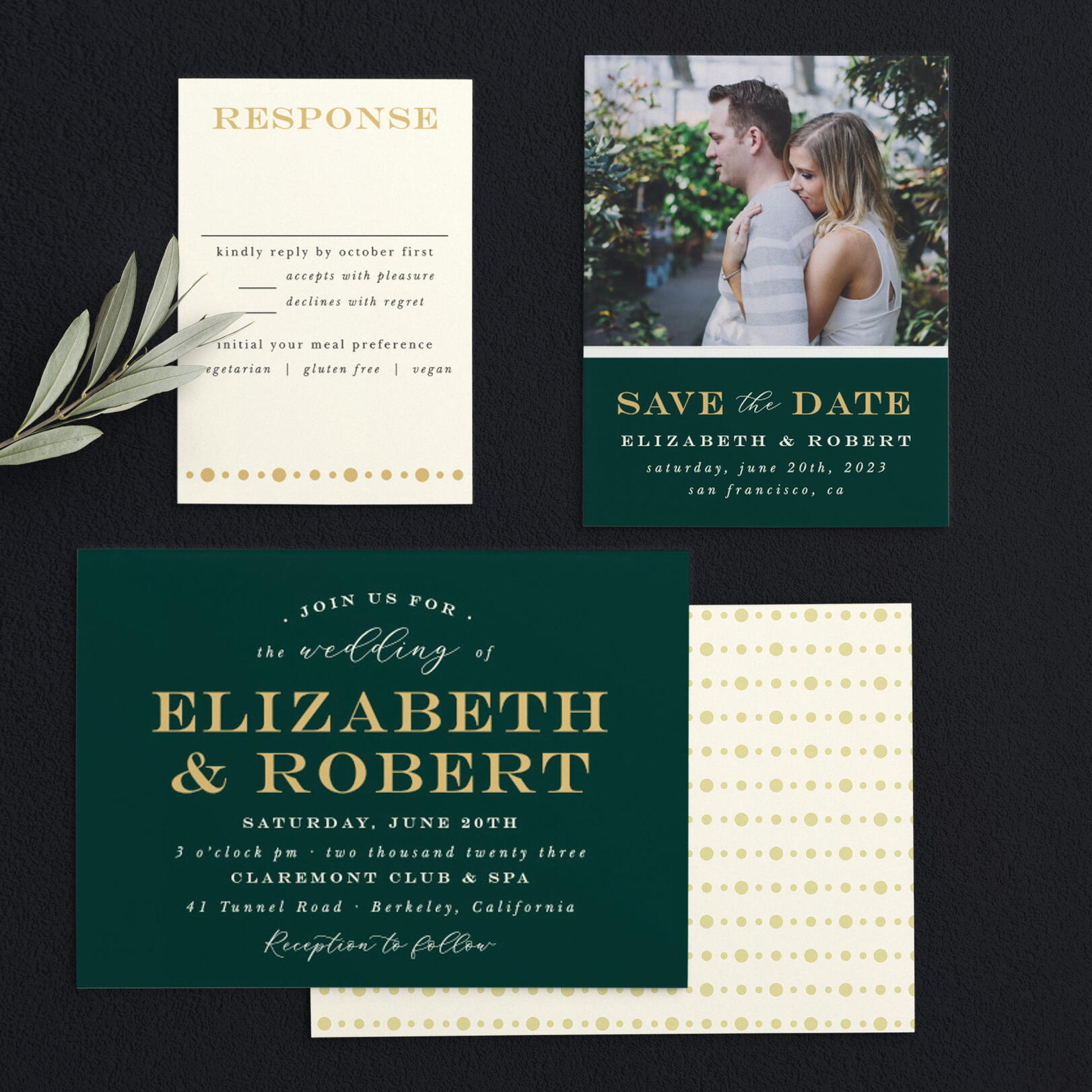 Bold Names Response Cards by Basic Invite