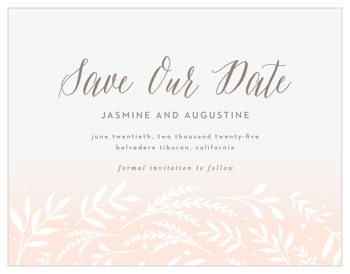Flowering Script Save the Date Magnets by Basic Invite