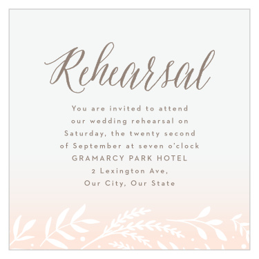 Flowering Script Registry Cards by Basic Invite