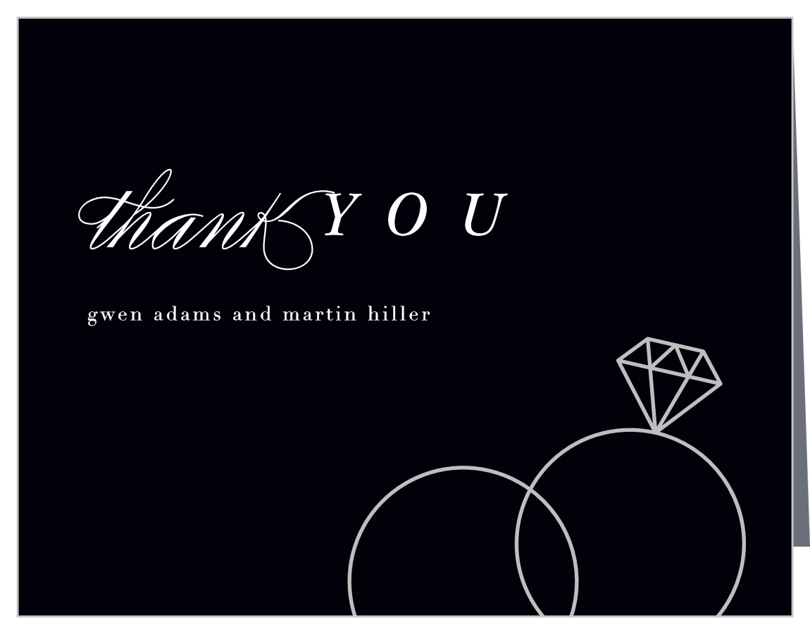 The Ring Bridal Shower Thank You Cards by Basic Invite