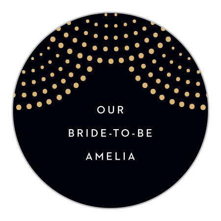 Dotted Elegance Bridal Shower Stickers by Basic Invite
