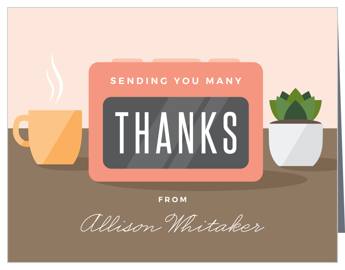 Digital Clock Thank You Cards by Basic Invite