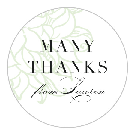 Bouquet Watermark Bridal Shower Stickers by Basic Invite