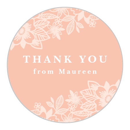 Lace Pattern Shower Stickers by Basic Invite