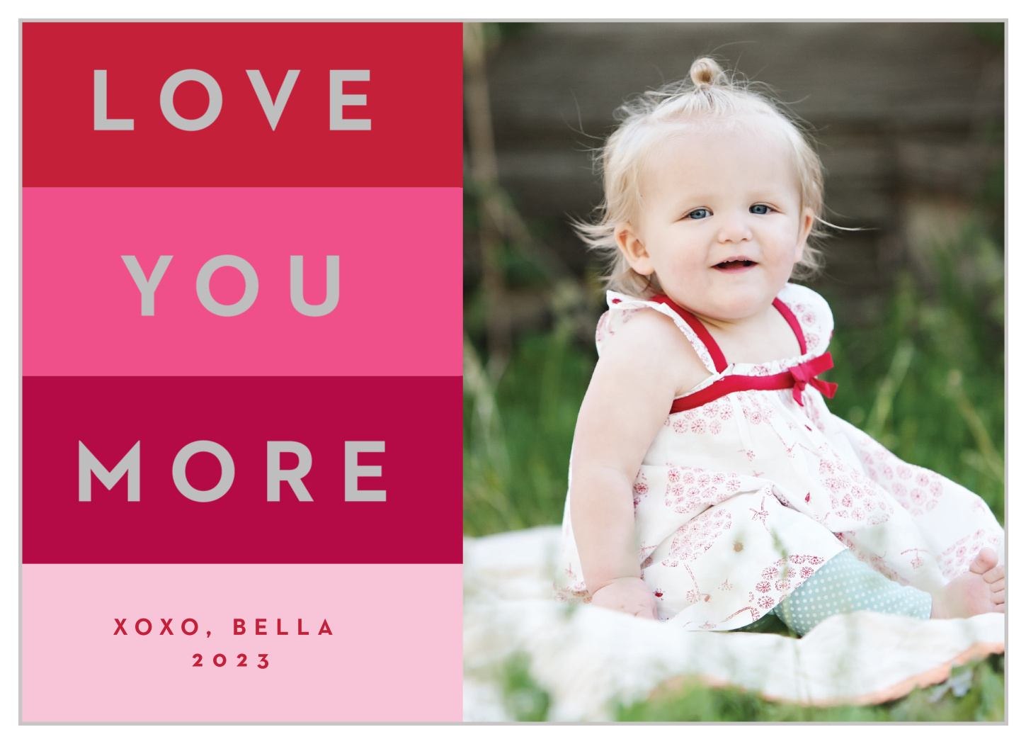 Love You More Valentine's Day Cards by Basic Invite